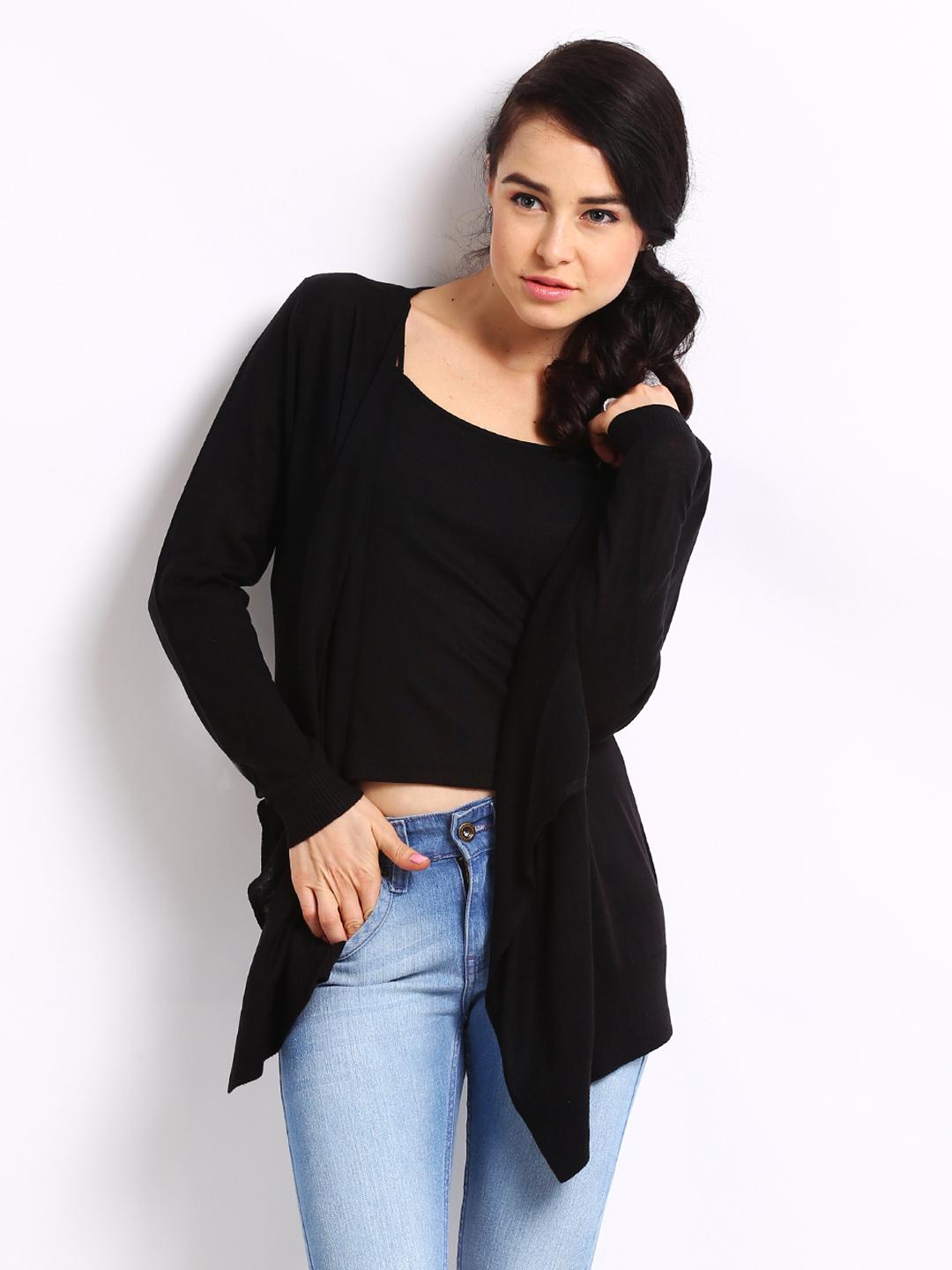 Buy ONLY Black Cheng Shrug - Shrug for Women 243100 | Myntra
