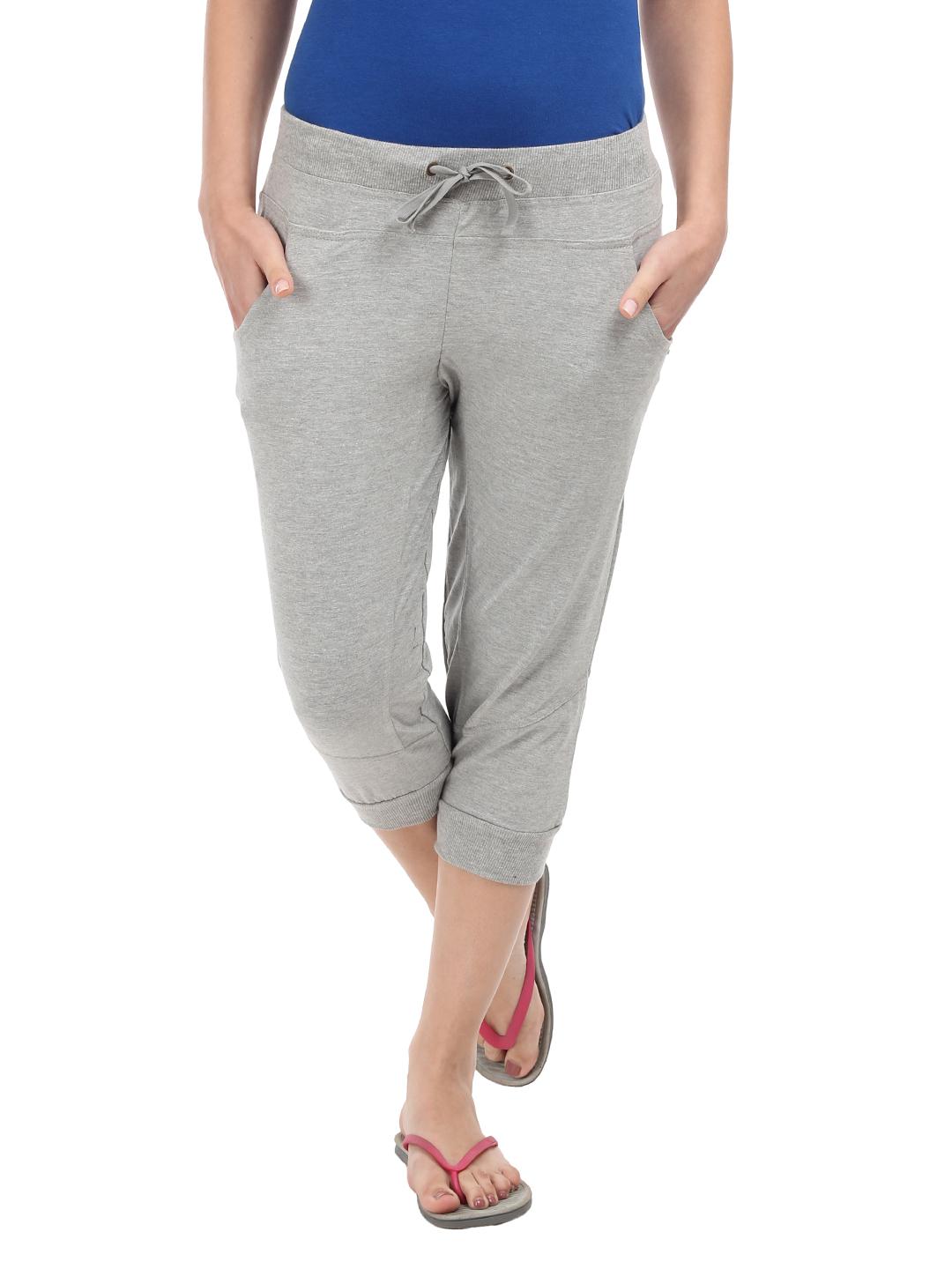Buy SDL By Sweet Dreams Women Grey Melange Capris - Capris for Women ...