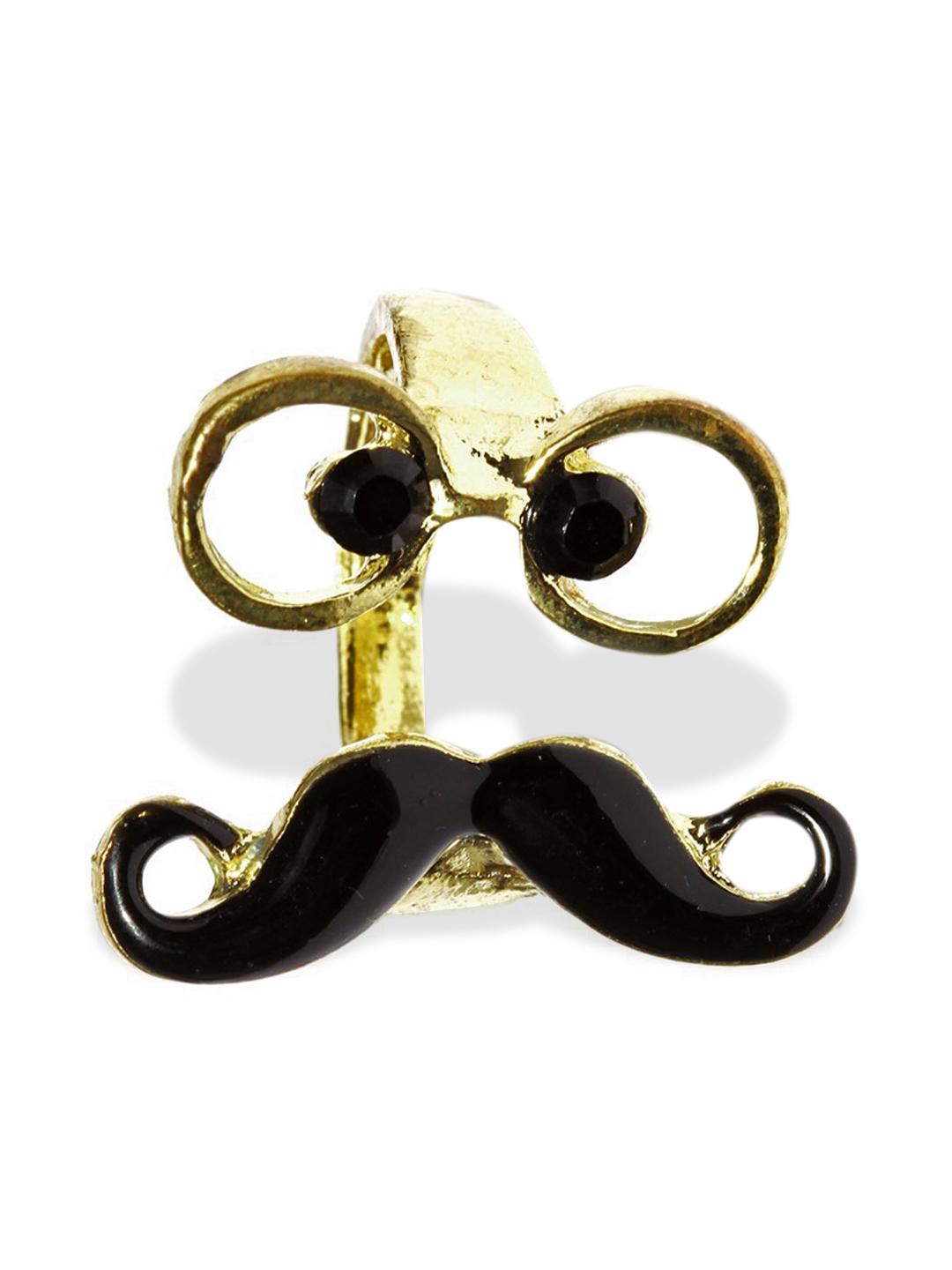 Buy ToniQ Gold Toned Moustache Shaped Ring - Ring for Women 223716 | Myntra