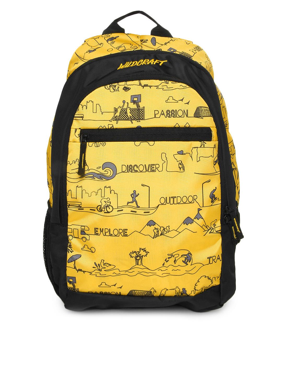 Buy Wildcraft Unisex Yellow & Black Backpack - Backpacks for Unisex ...