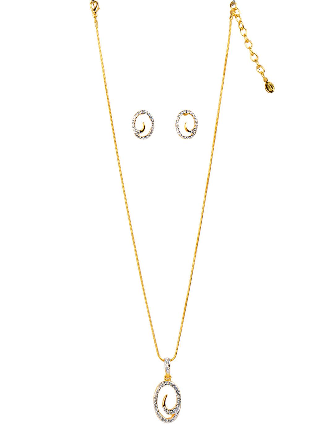 Buy Estelle Women Gold Earrings & Pendant Set - Jewellery Set for Women ...