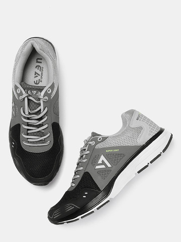 Buy SEVEN by MS Dhoni Men Grey & Black Zeus Running Shoes on Myntra ...