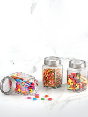 Cello Transparent 3 Pieces Glass Containers 300 ml - PaisaWapas