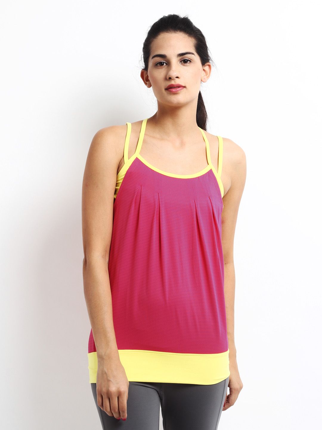 Buy Merrell Women Pink & Yellow Striped Thelon Tank Top - 310 - Apparel ...