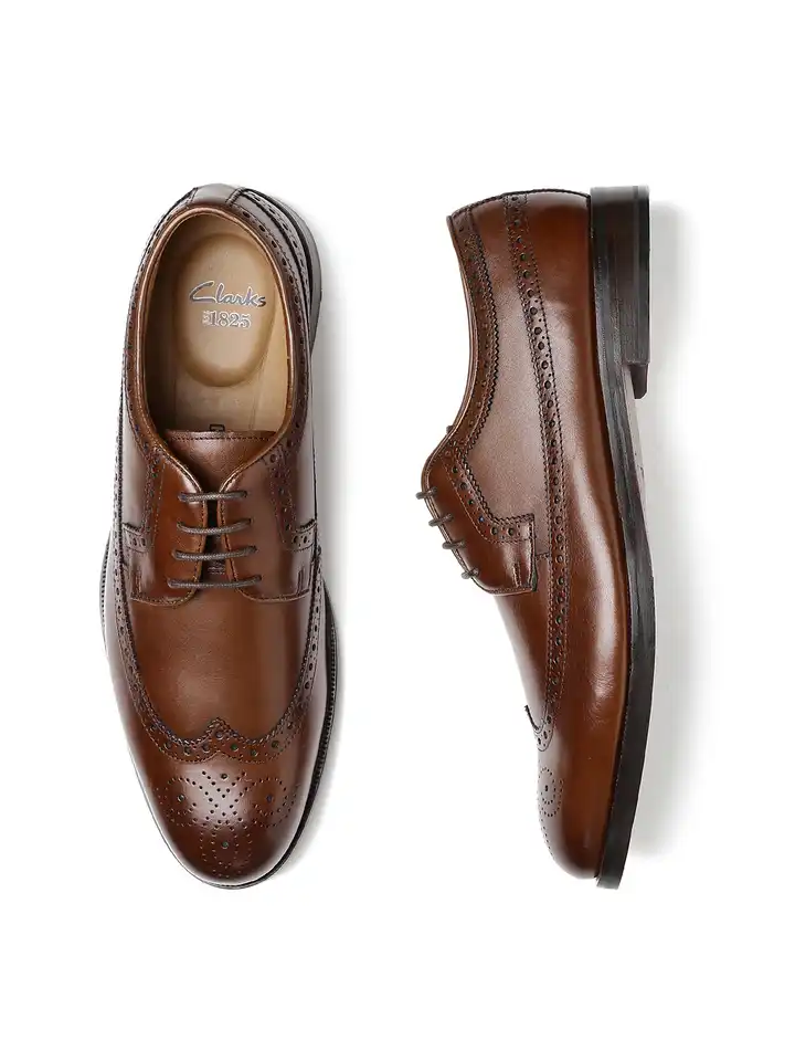 clarks brown brogues