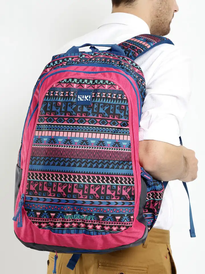 pink aztec print backpack