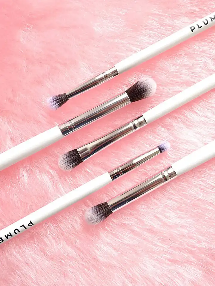 plum makeup brushes