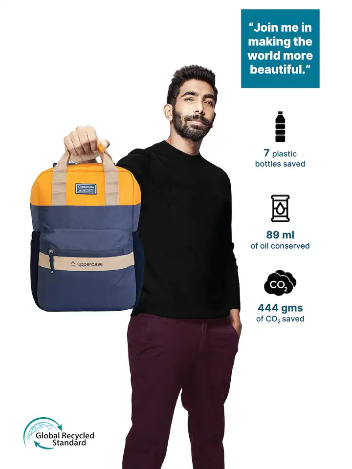 uppercase yellow backpack