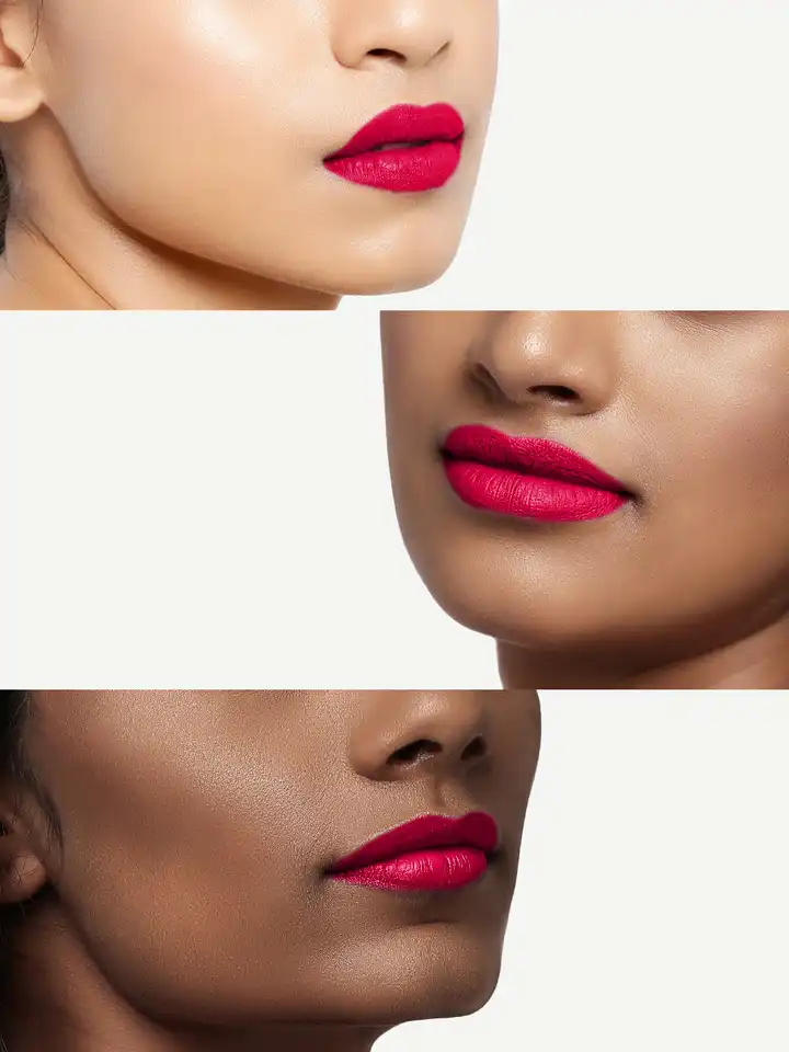fuchsia red lipstick
