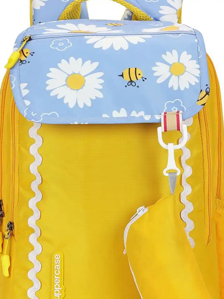uppercase yellow backpack