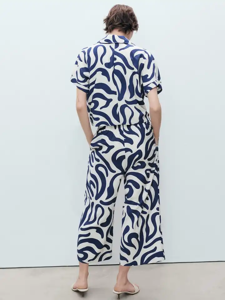 mango printed culottes