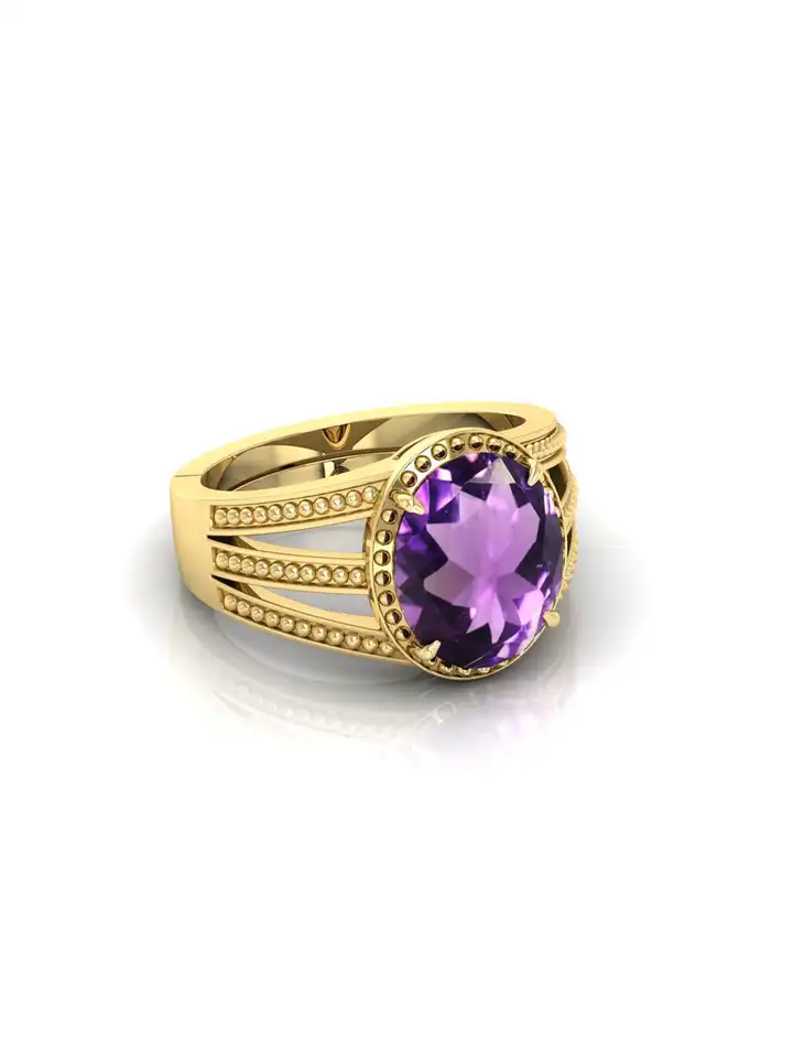 untreated amethyst ring