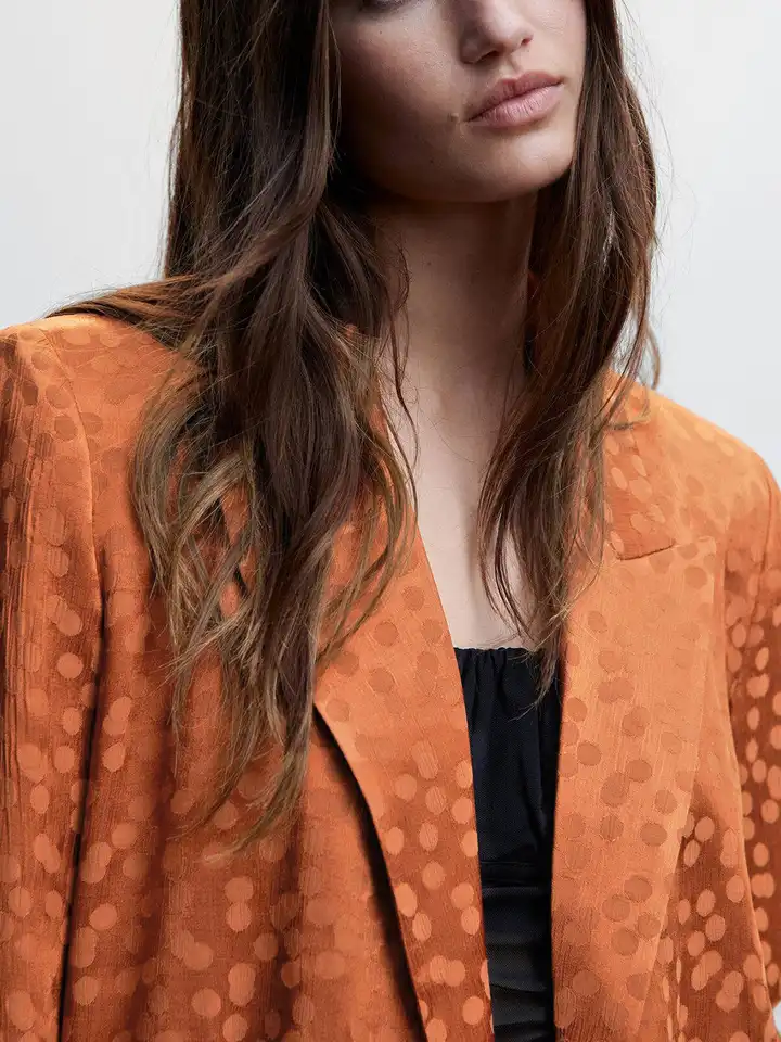 mango printed blazer
