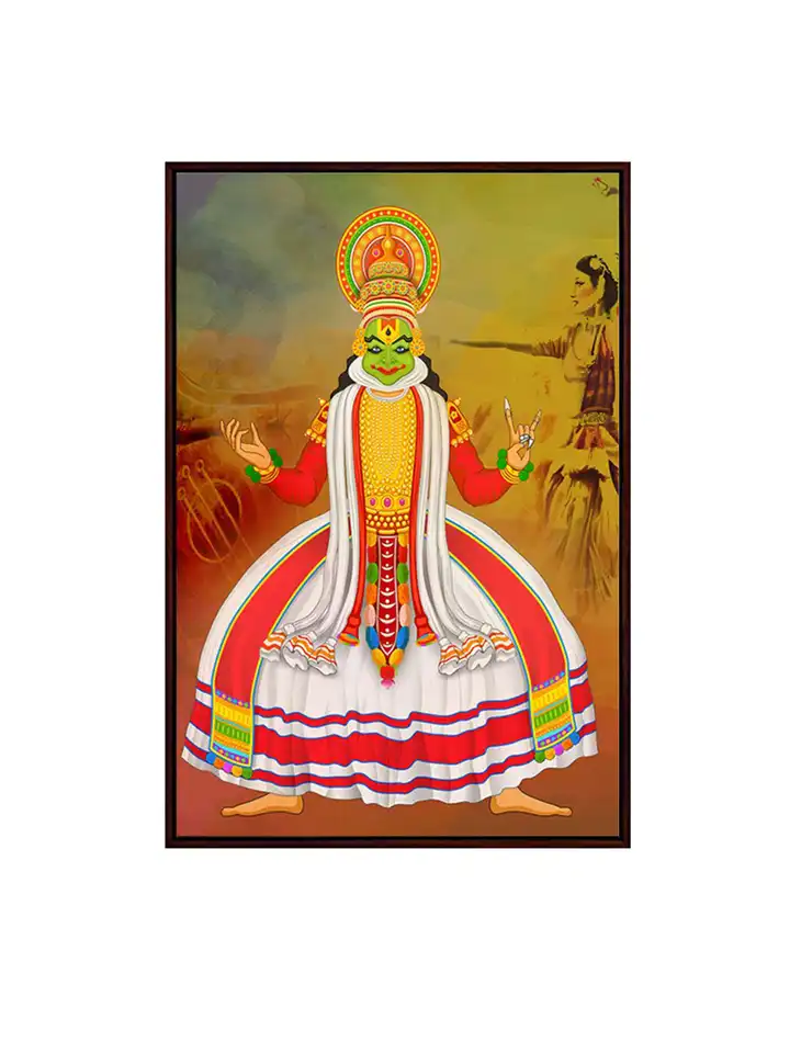 kathakali dance drawing easy with colour