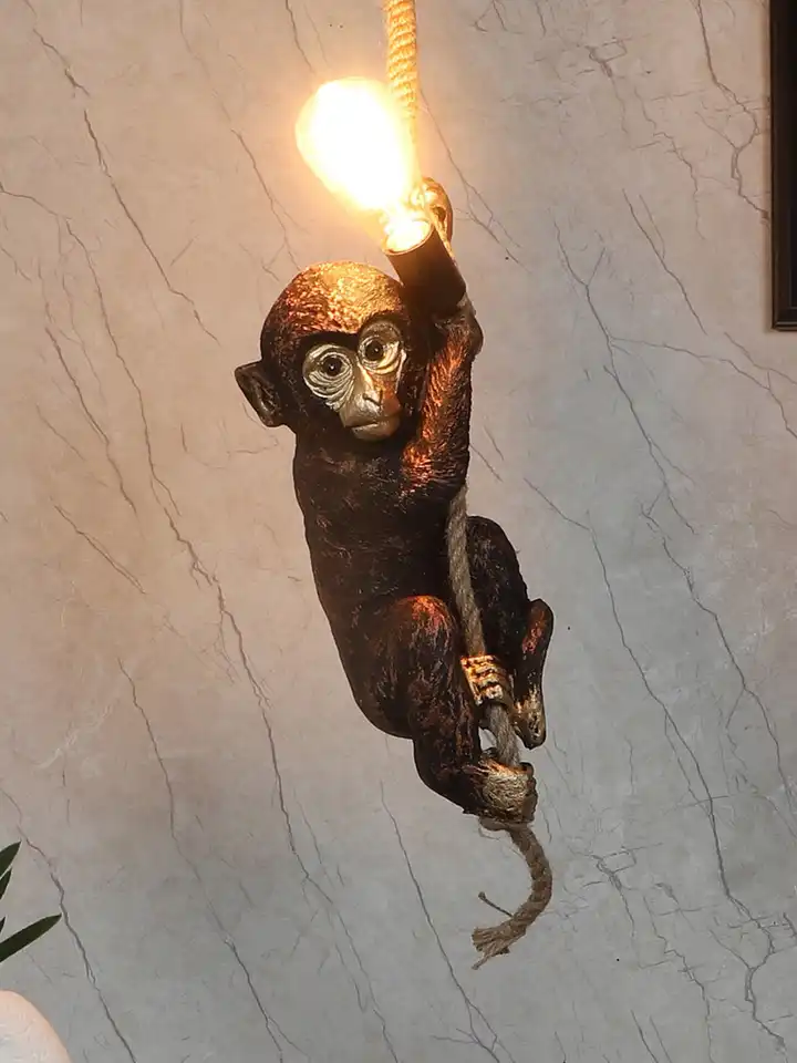 hanging monkey ceiling light