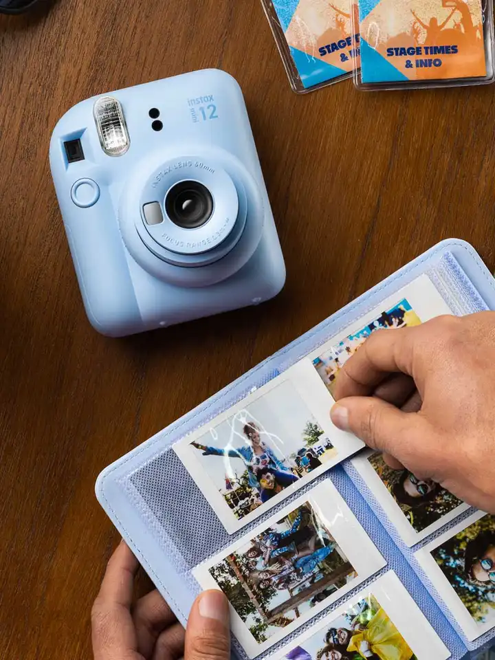 instax mini blue camera