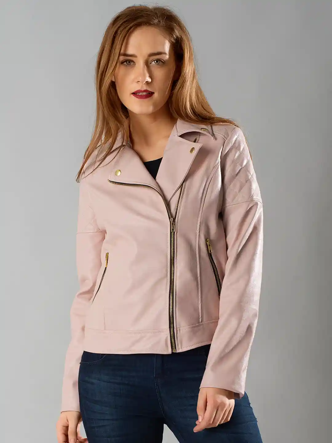 Girls Pink Faux Leather Jacket Toddler Pink Faux Leather Jacket 3t