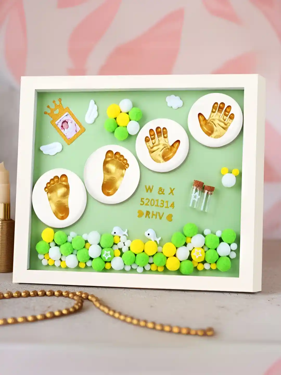 Baby Footprint And Photo Frame