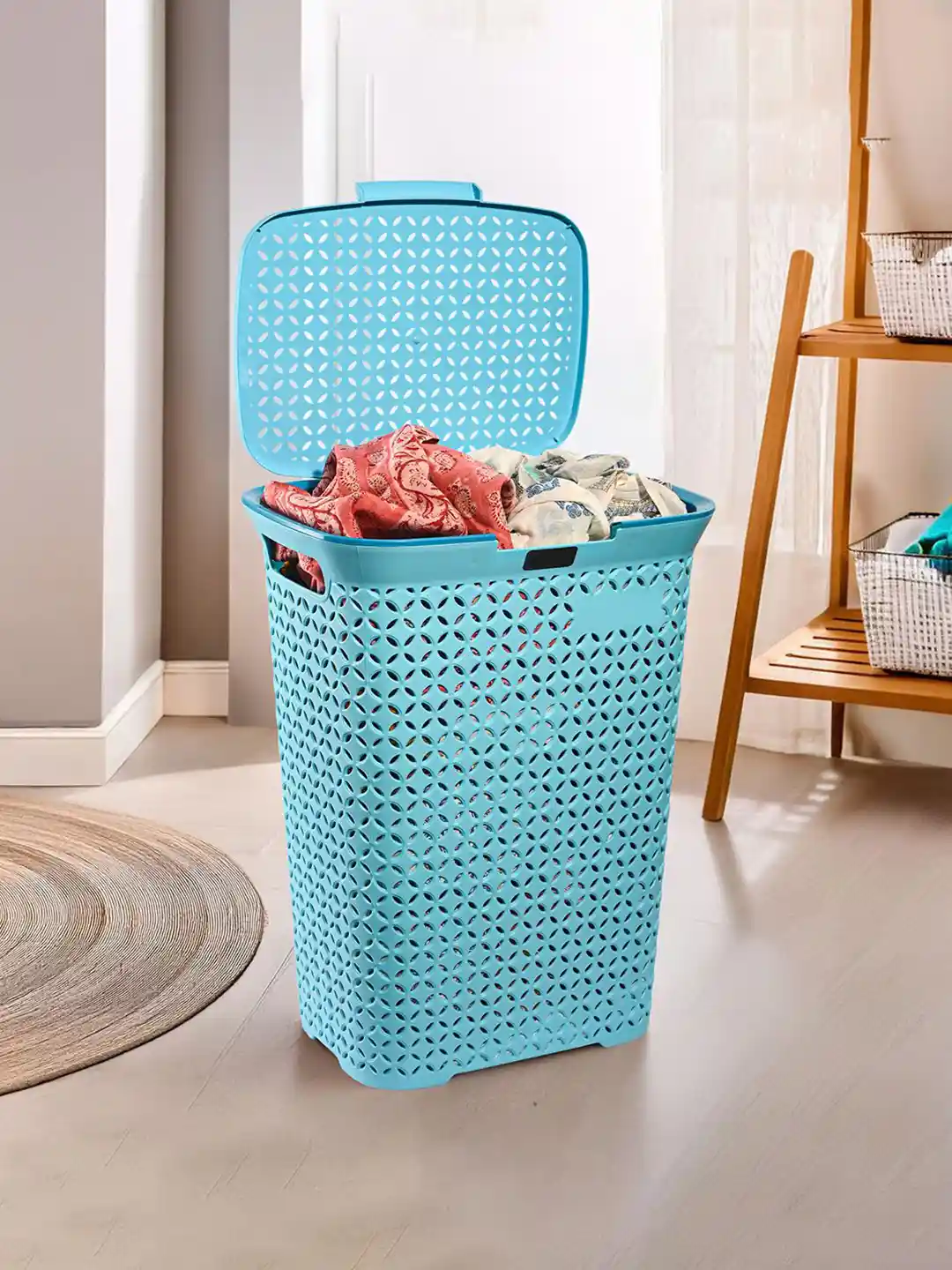 plastic laundry basket