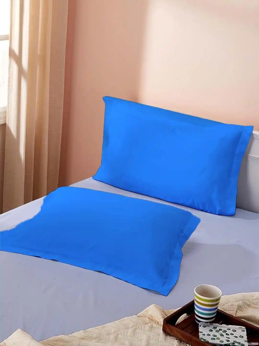 blue rectangle cushion