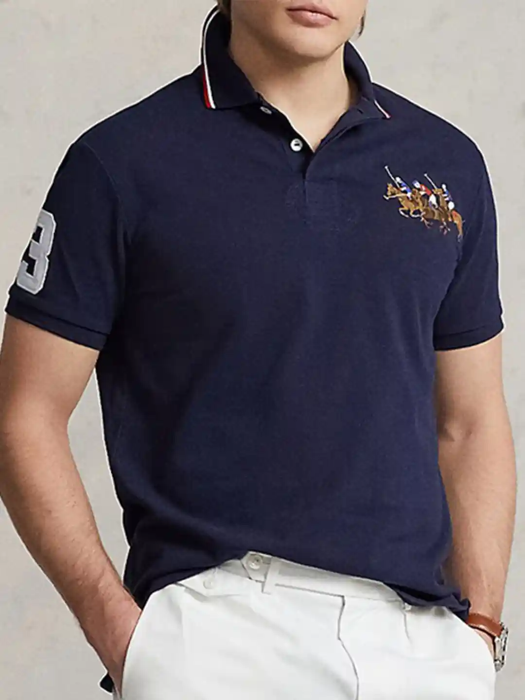 Navy Cheap Mens Ralph Lauren T Shirts Polo Ralph Lauren Slim-Fit Cotton ...