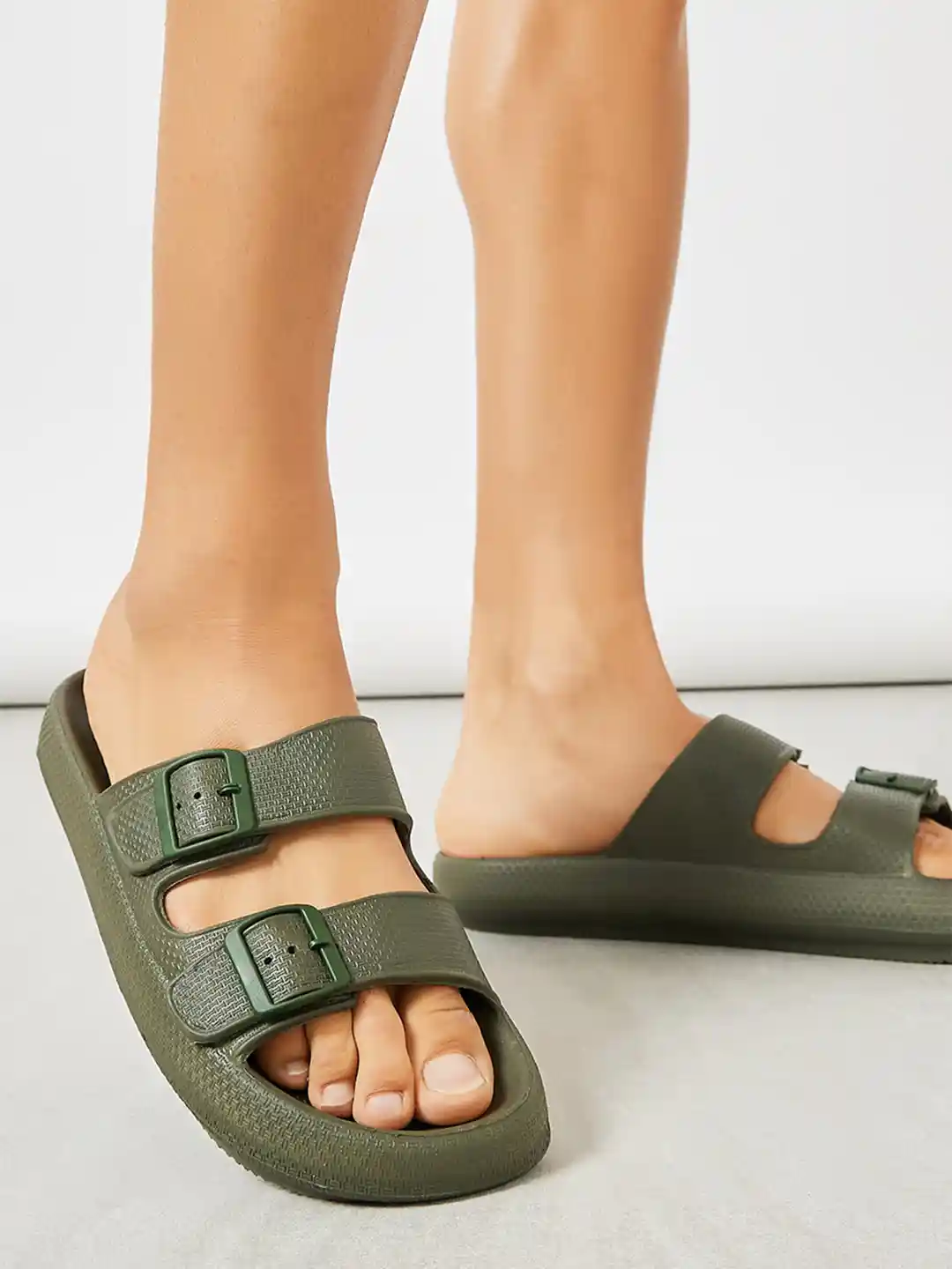two strap plastic sandals