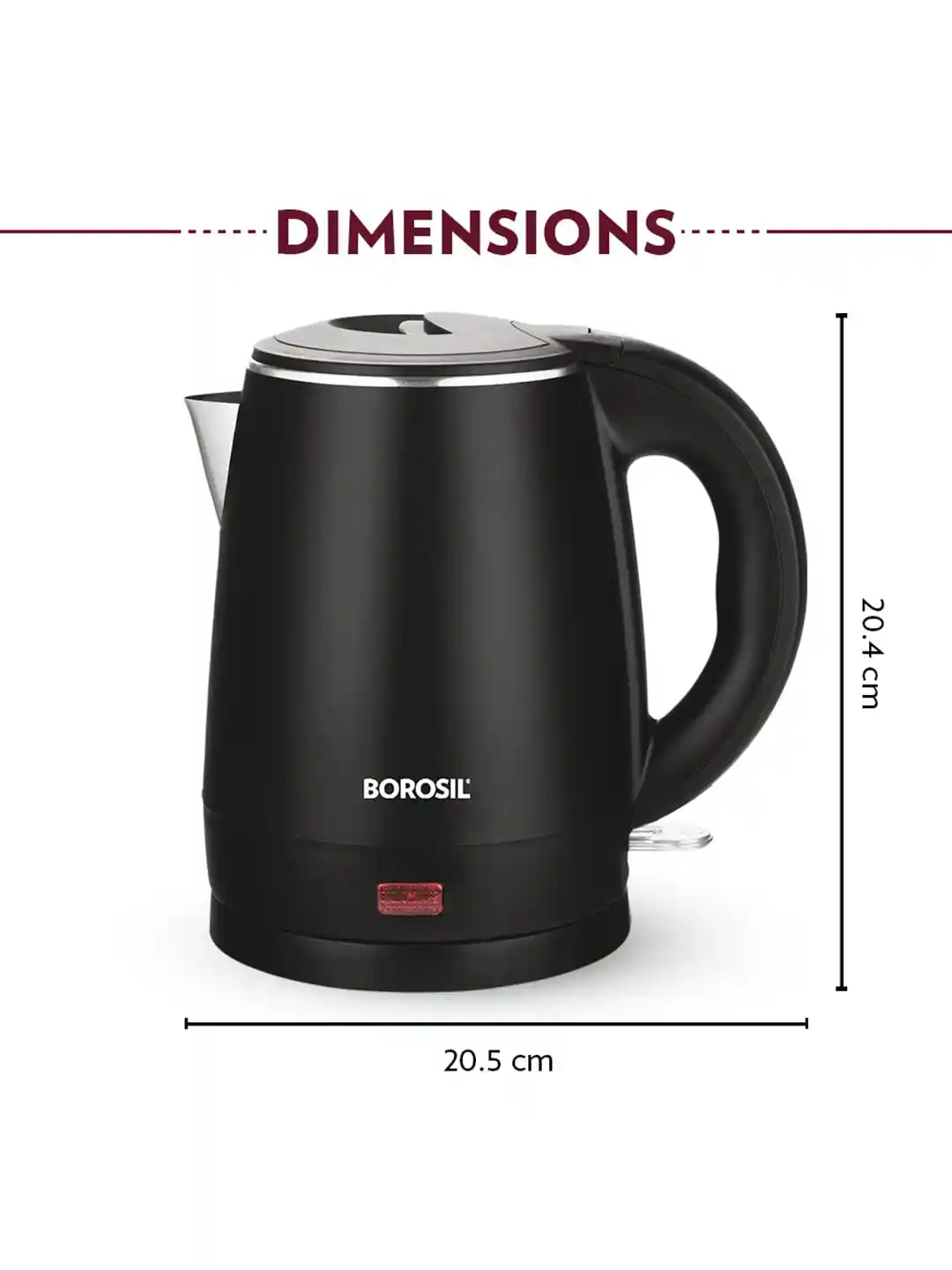 electric kettle dimensions