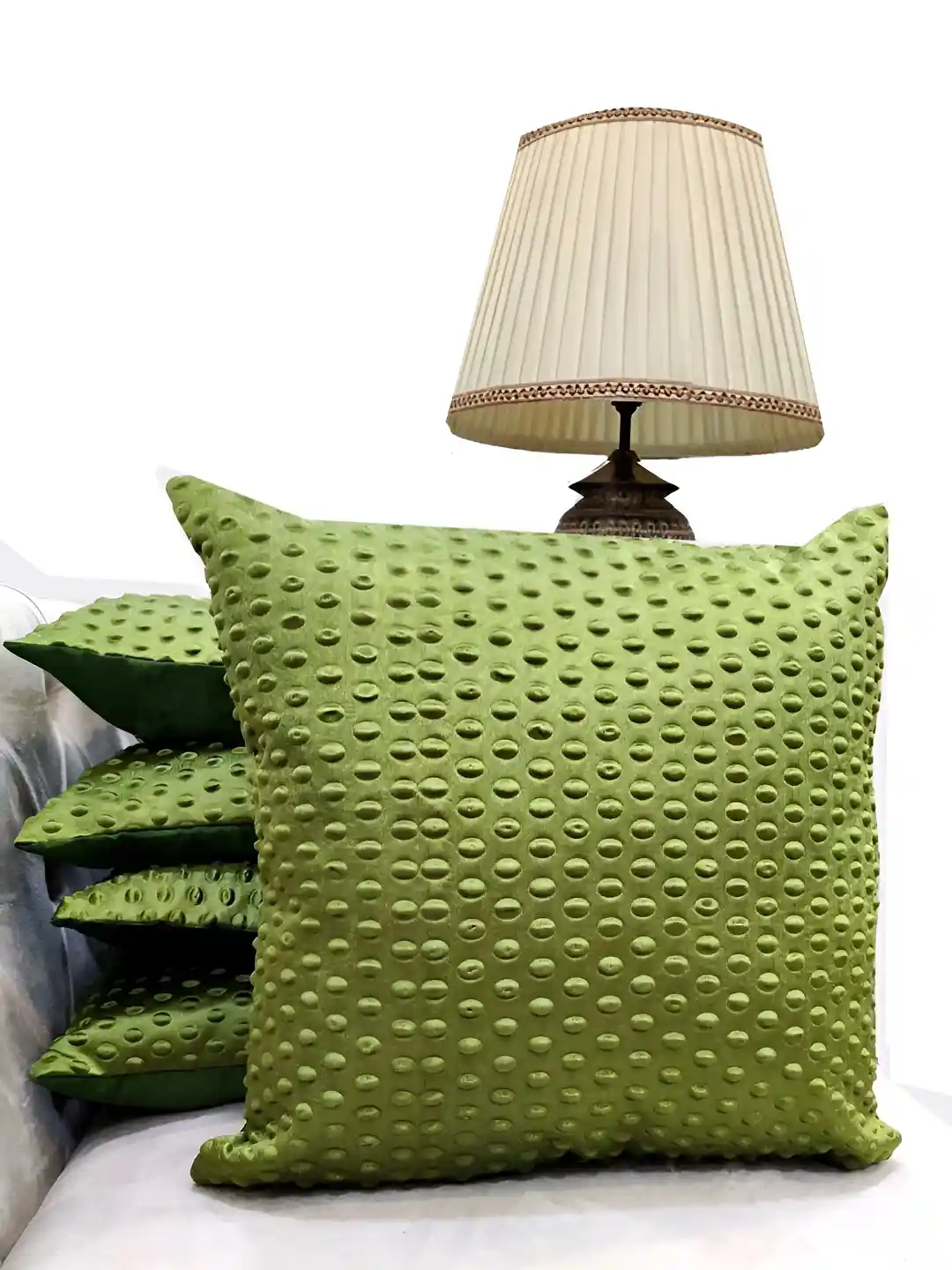 light green patterned cushions
