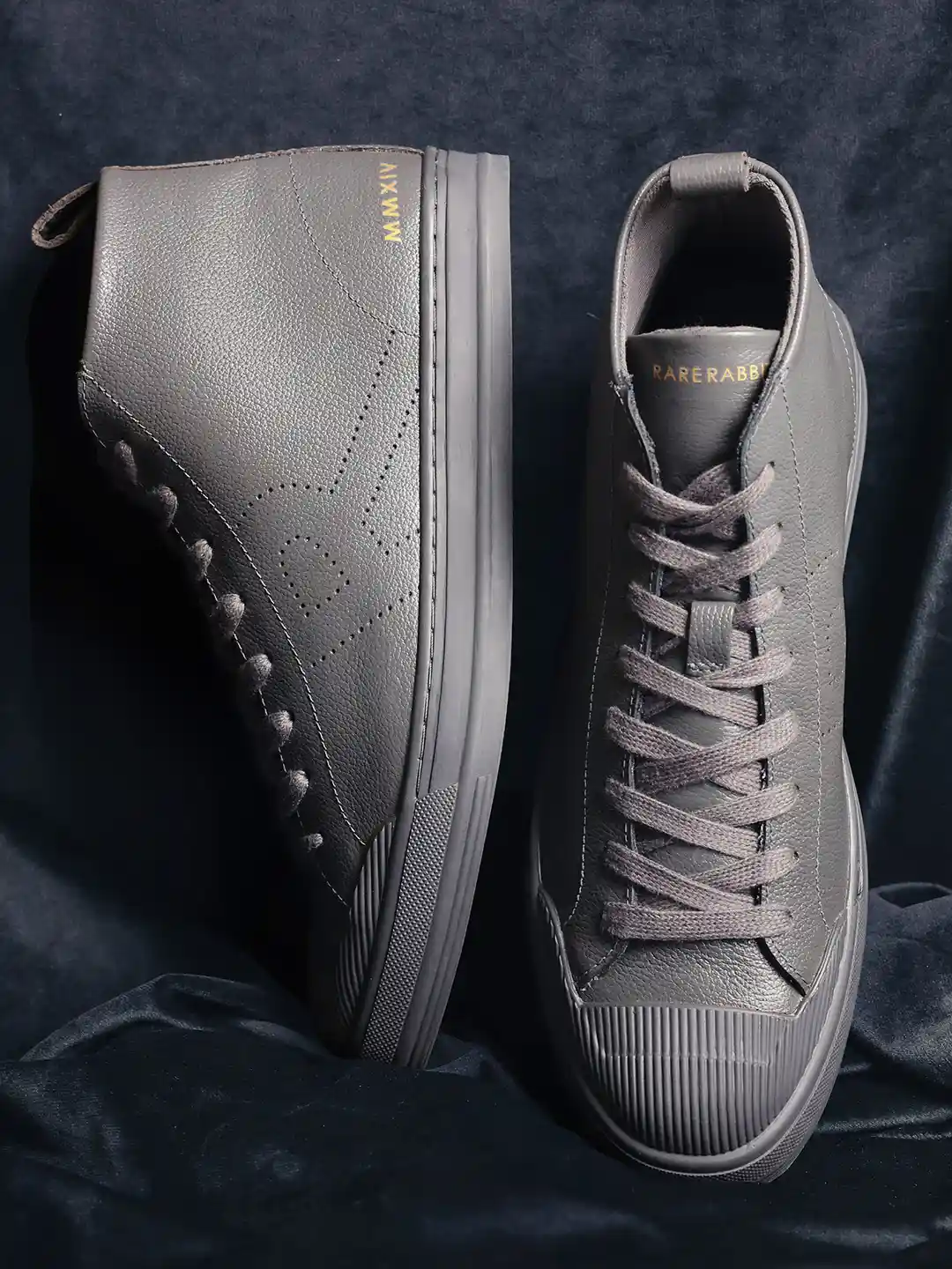 RARE RABBIT Men Sauron Hi Pro Leather High-Top Sneakers Huge Discount