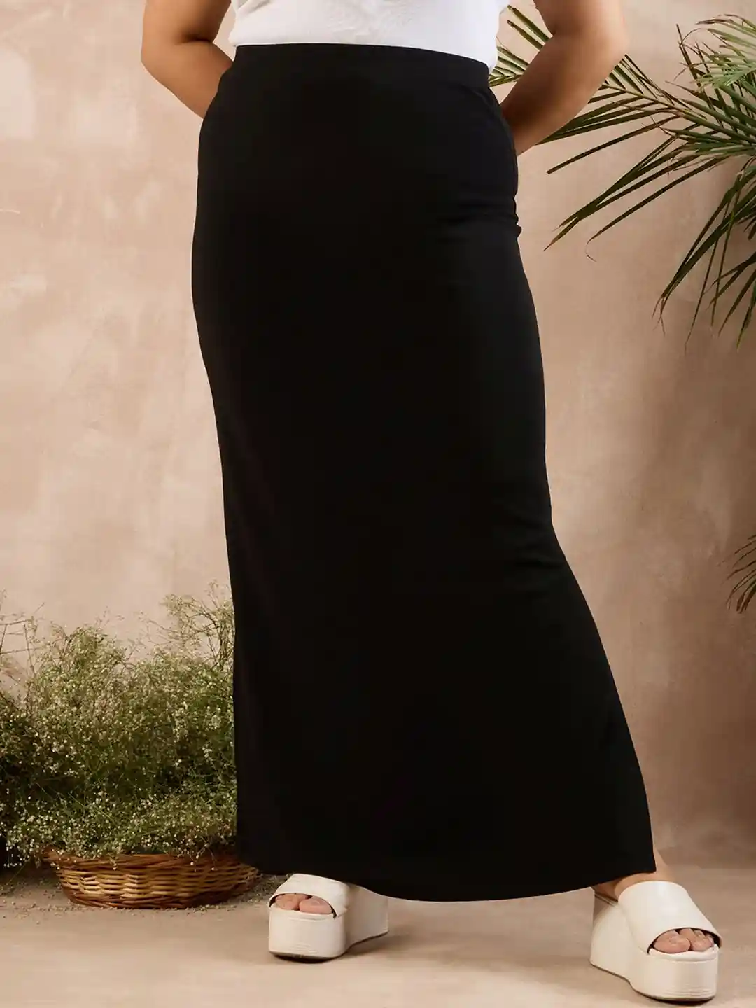 Pencil Skirt High Waisted Midi Skirt Length Buy Berrylush Curve Women ...