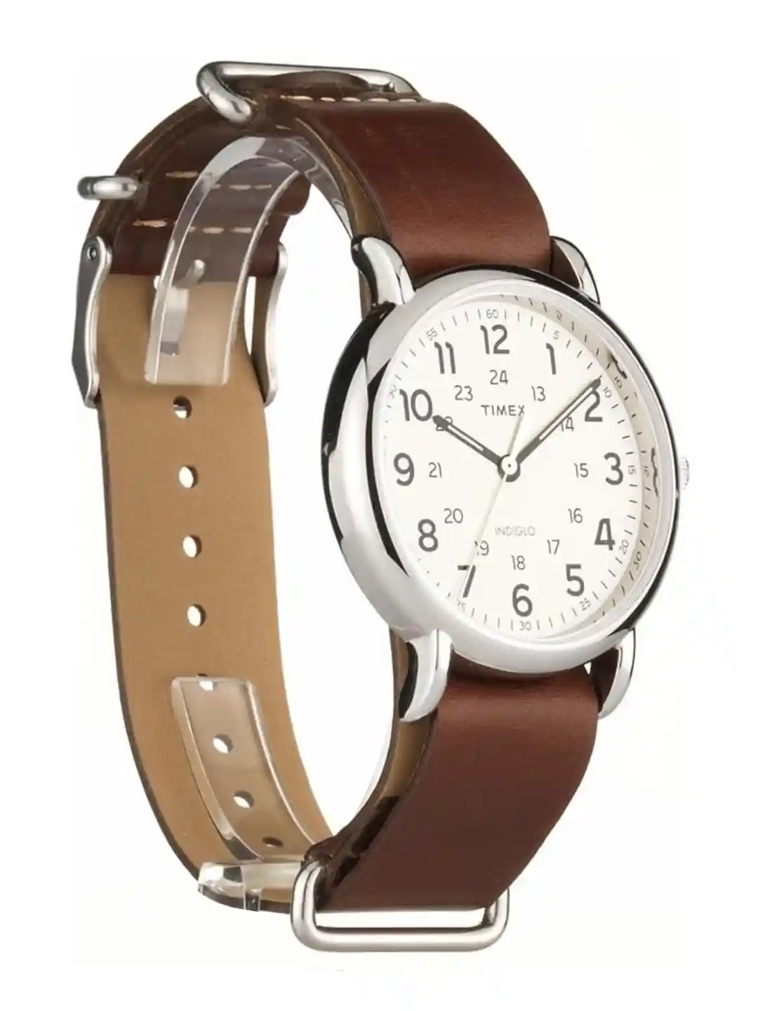 timex weekender leather strap