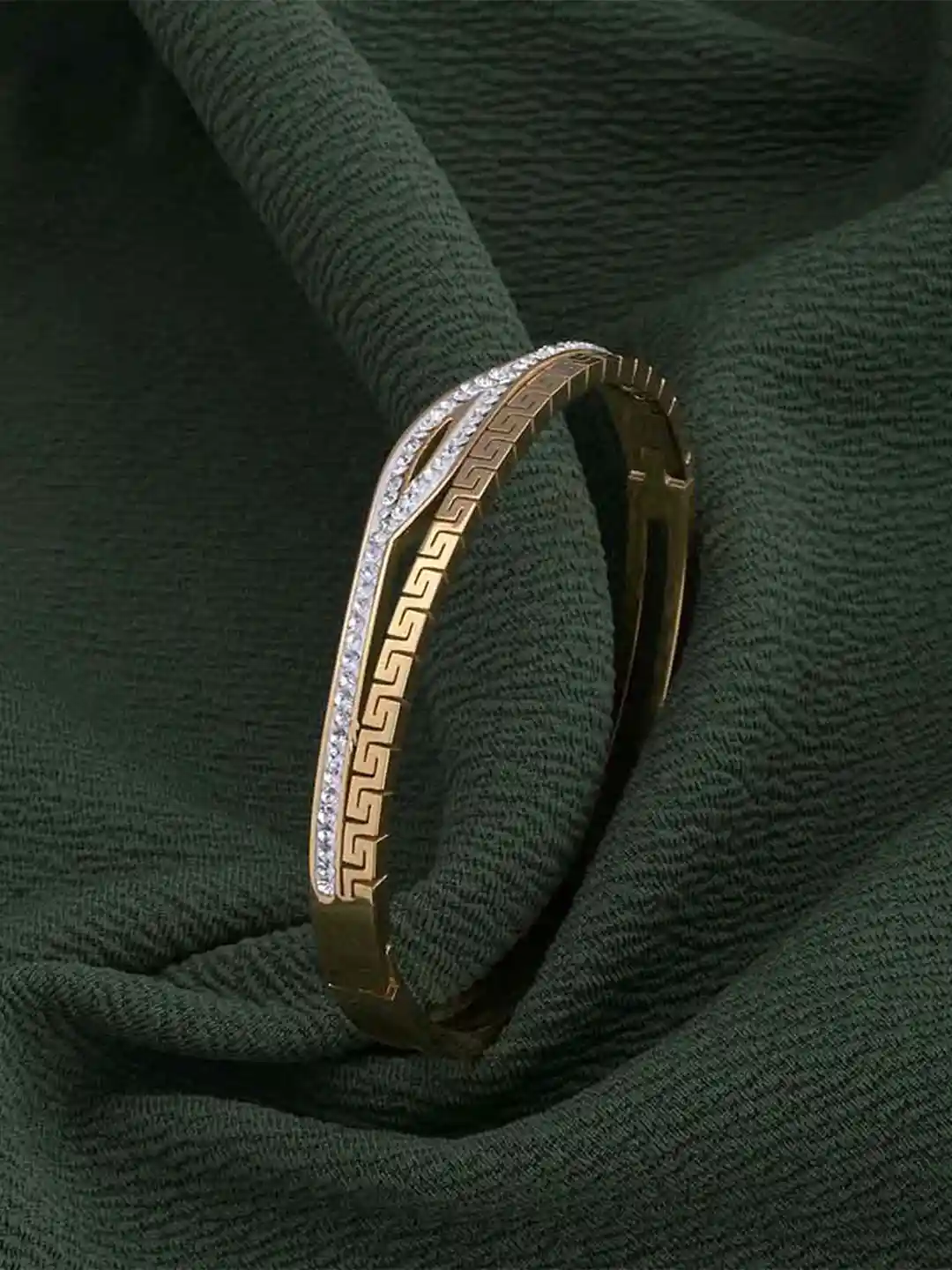 Gold Bangle With Clasp Classy and unique women's 14k yellow gold bangle ...