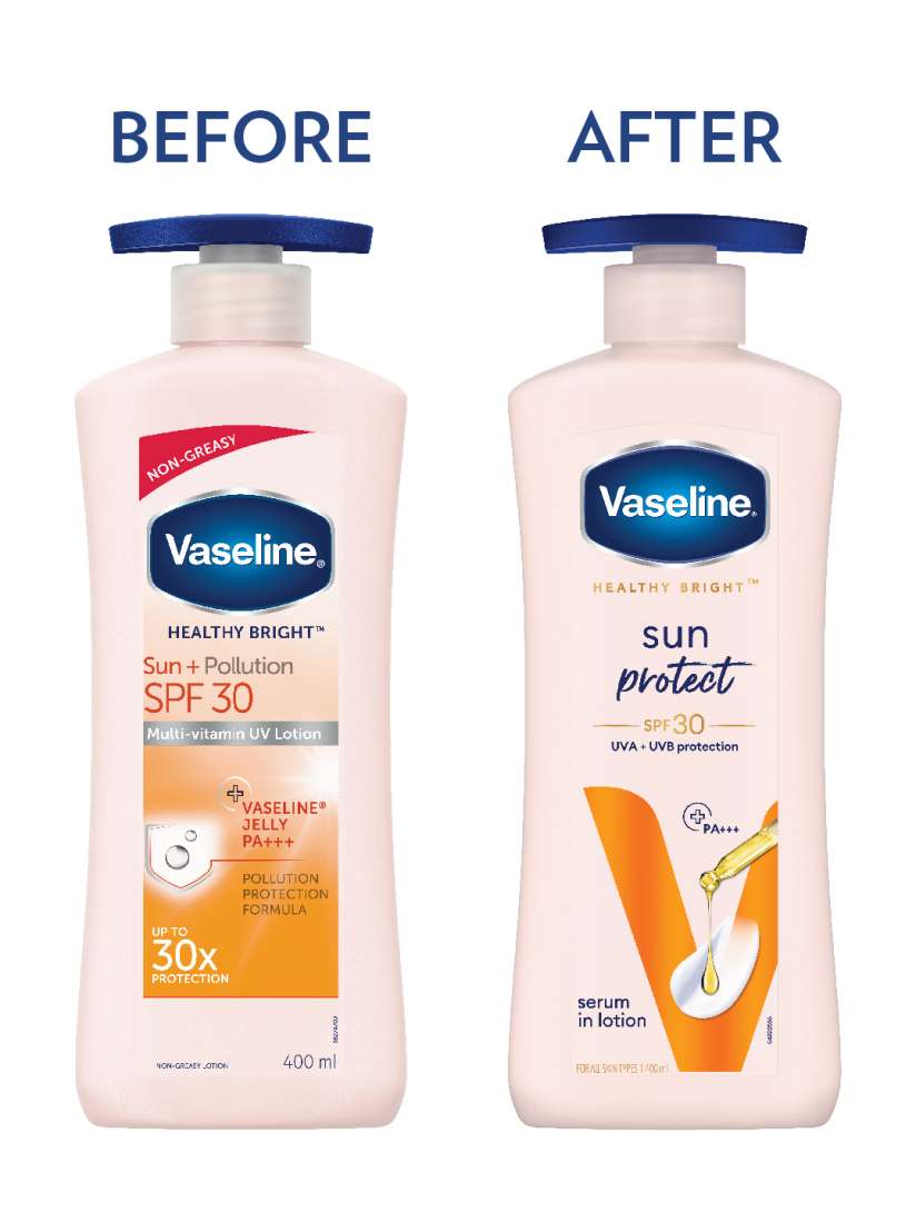 Buy Vaseline Sun Protect SPF 30 Body Lotion to Reduce Tan Lines UVA UVB PA 400 ml Body Cream and Lotion for Unisex 10443424 Myntra