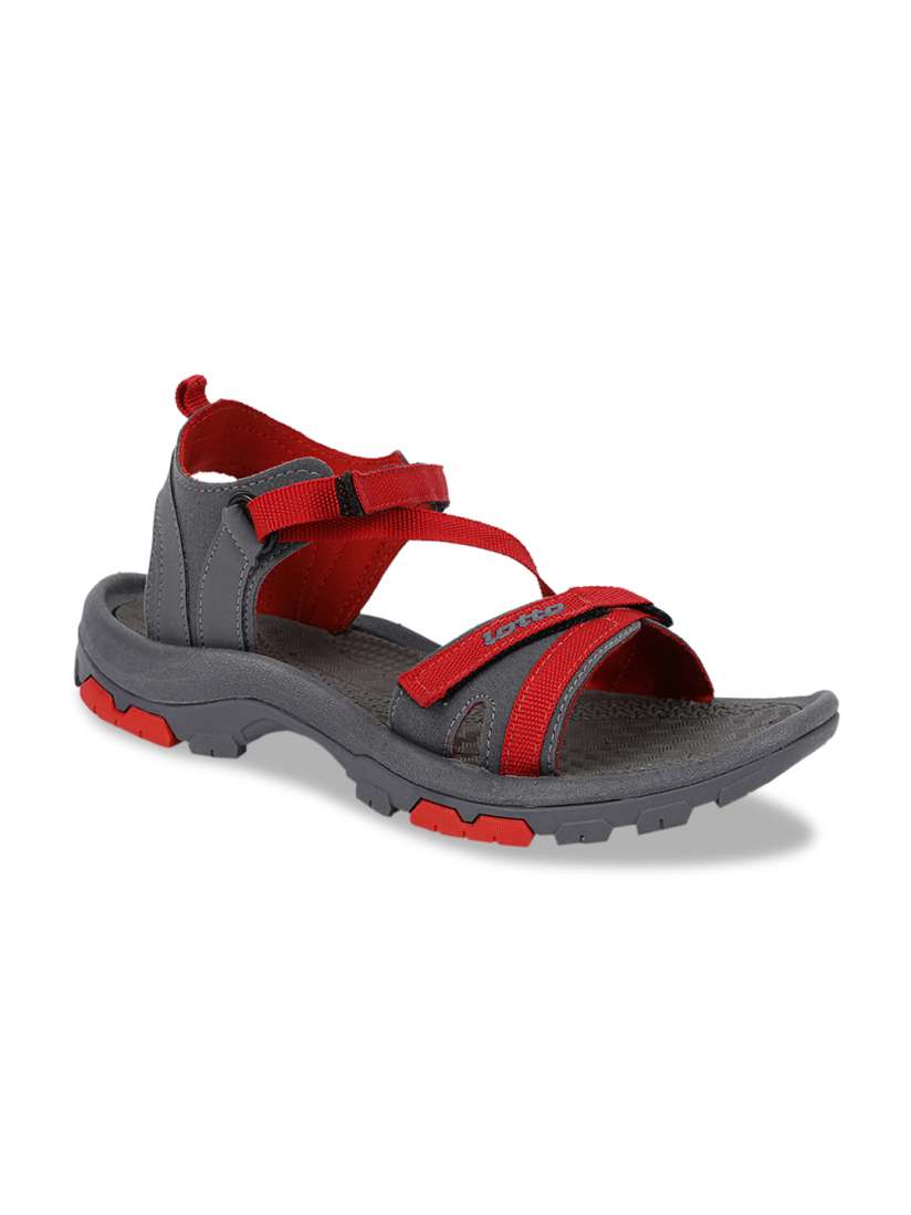 Buy Lotto Women Grey Red Colourblocked Terra Sports Sandals Sports Sandals for Women 11844118 Myntra