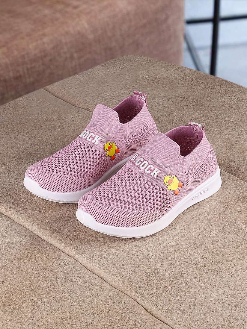 Buy Walktrendy Girls Pink Woven Design Slip On Sneakers Casual Shoes for Girls 11854192 Myntra
