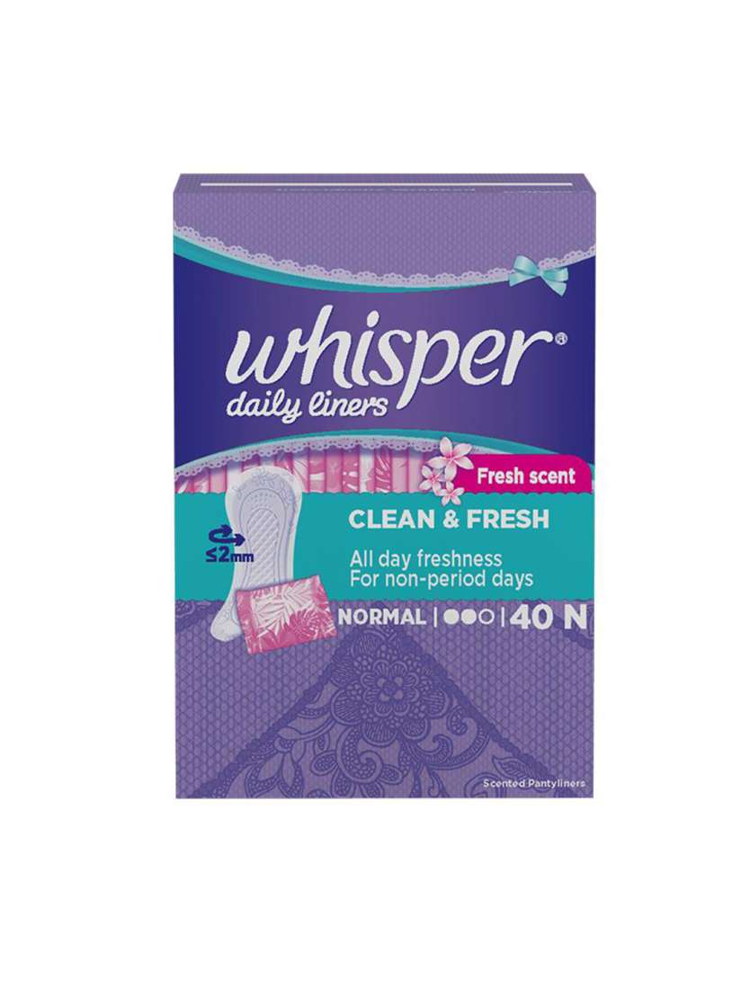 Buy Whisper Clean Fresh Normal Daily Liners 40 Pads Pantyliners for Women 13335920 Myntra