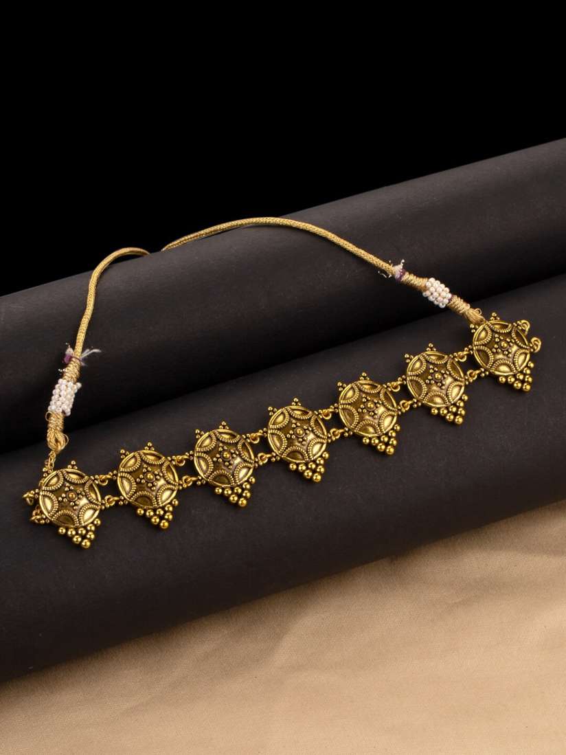 Gold oxidised choker store