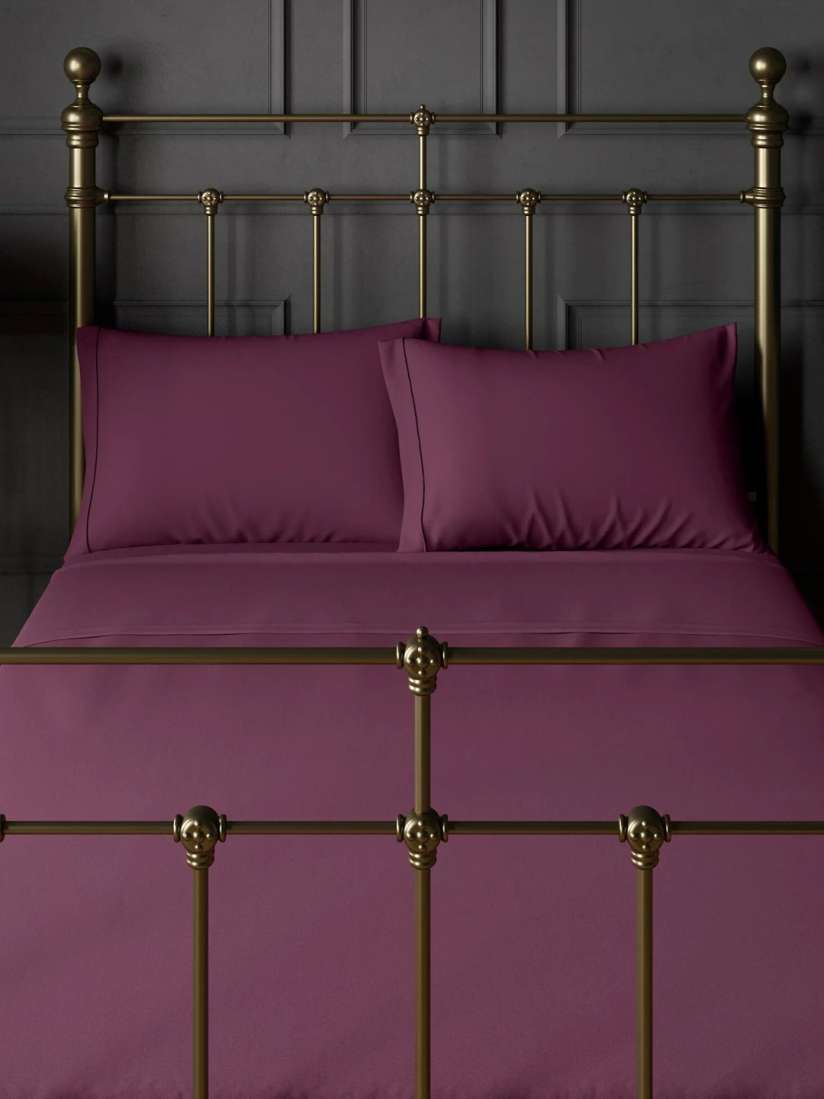 Marks Spencer Set of 2 Purple Egyptian Cotton Pillow Covers