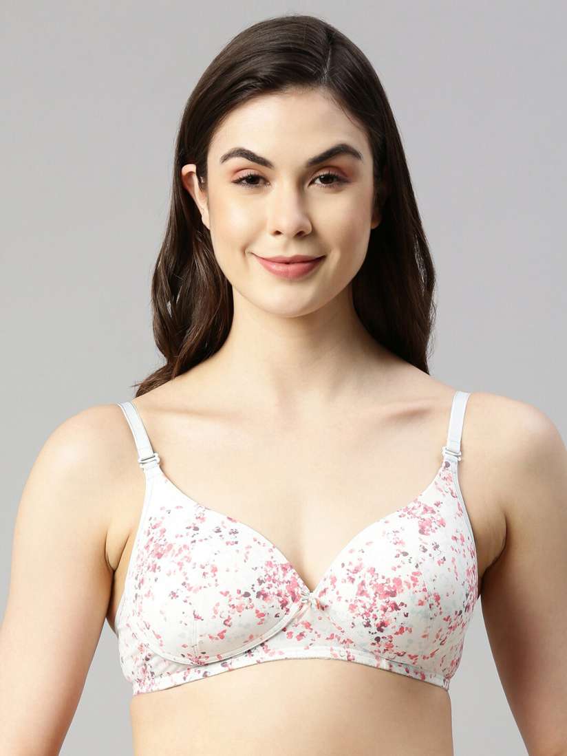 Buy Enamor Women Padded Non Wired Perfect Plunge T Shirt Bra With Detachable Straps F023 Bra for Women 18230336 Myntra