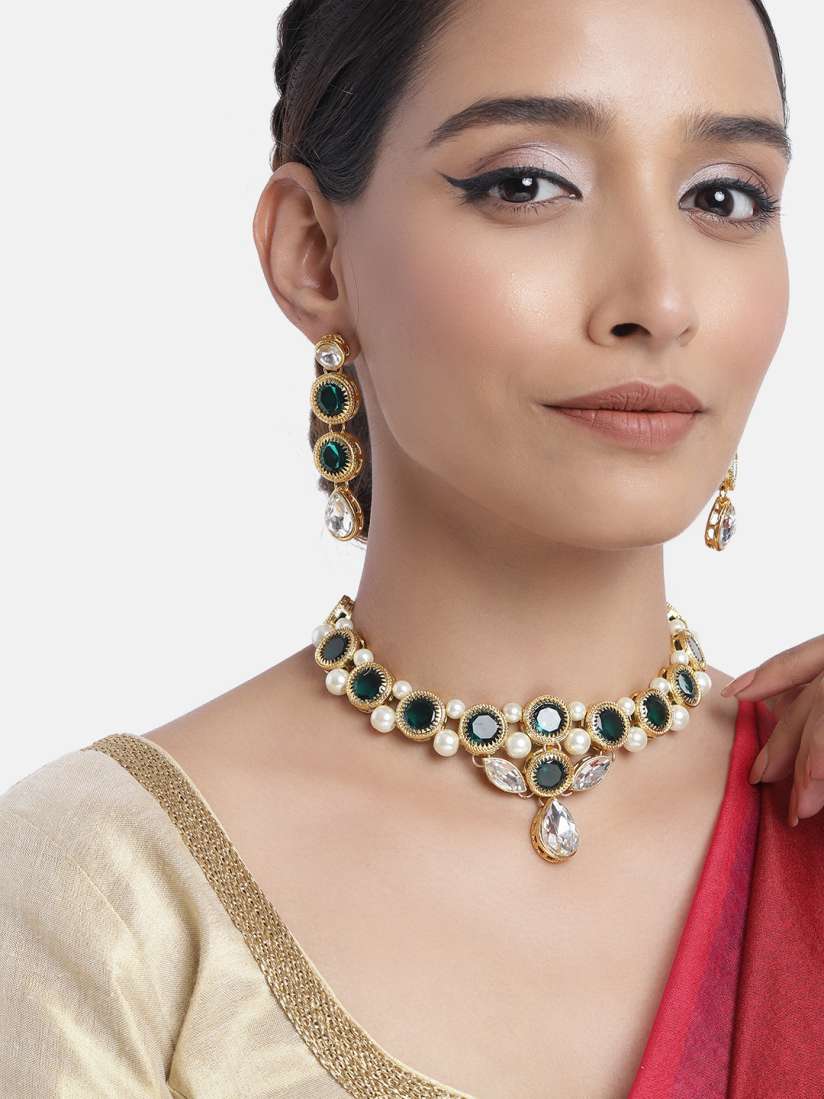 Choker necklace set myntra store