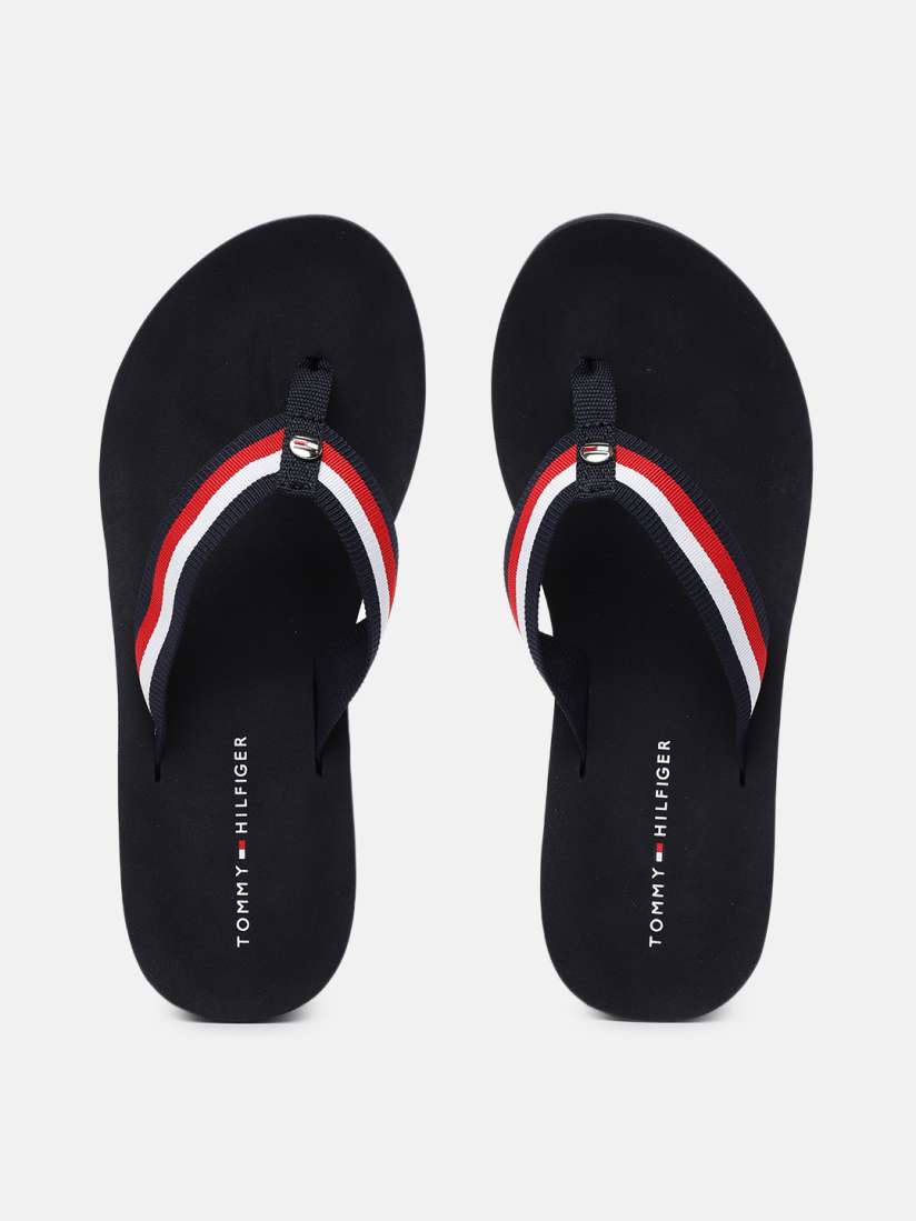 Buy Tommy Hilfiger Women Navy Blue Red Striped Thong Flip Flops Flip Flops for Women 18823040 Myntra