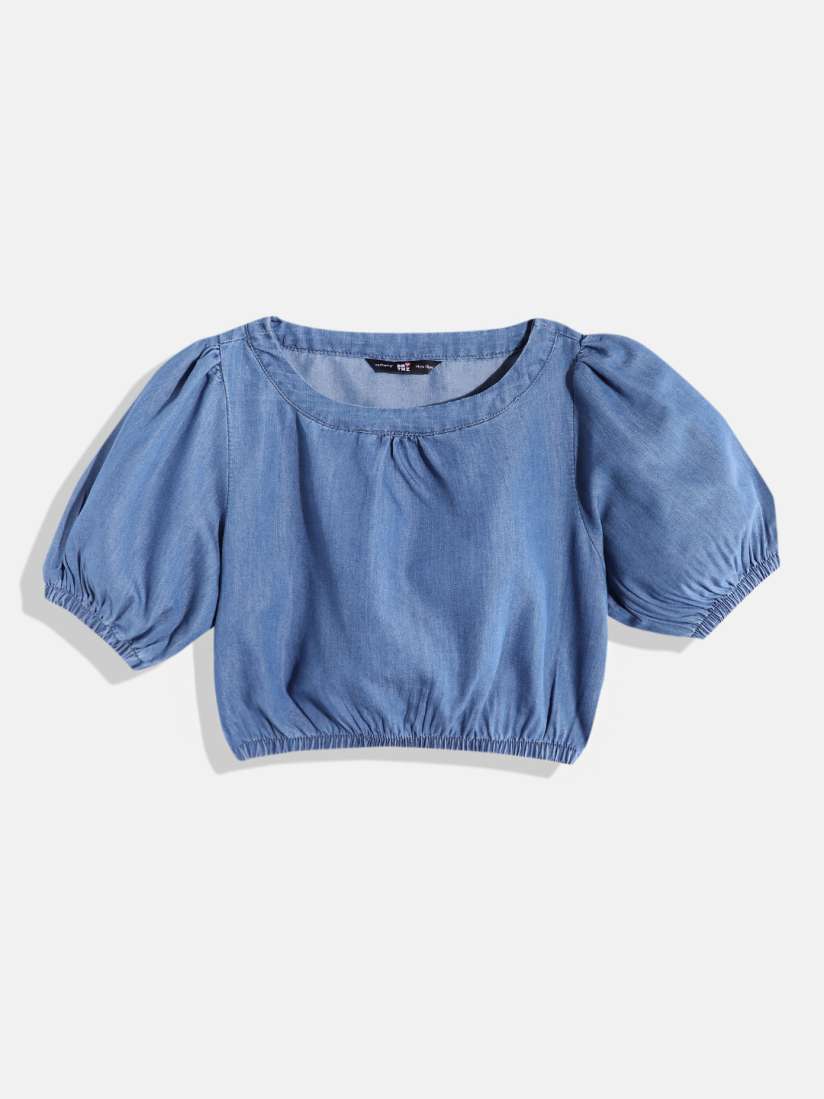 Buy DressBerry Teen Girls Puff Sleeves Blouson Top Tops for Girls 19050944 Myntra