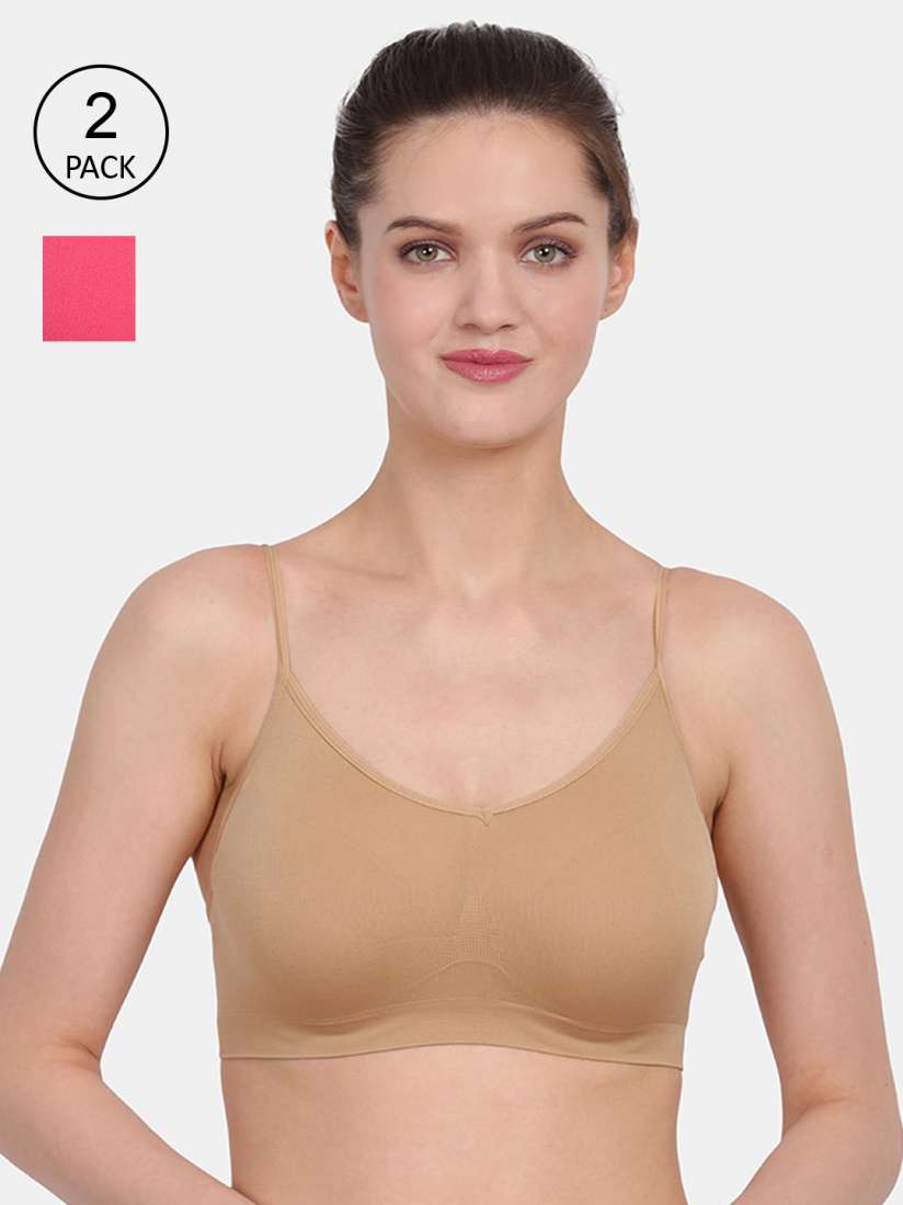 Buy Amour Secret Women s Non Padded Seamless Air Bra S4016 Pack of 2 Coral Nude Free Size Bra for Women 19278322 Myntra