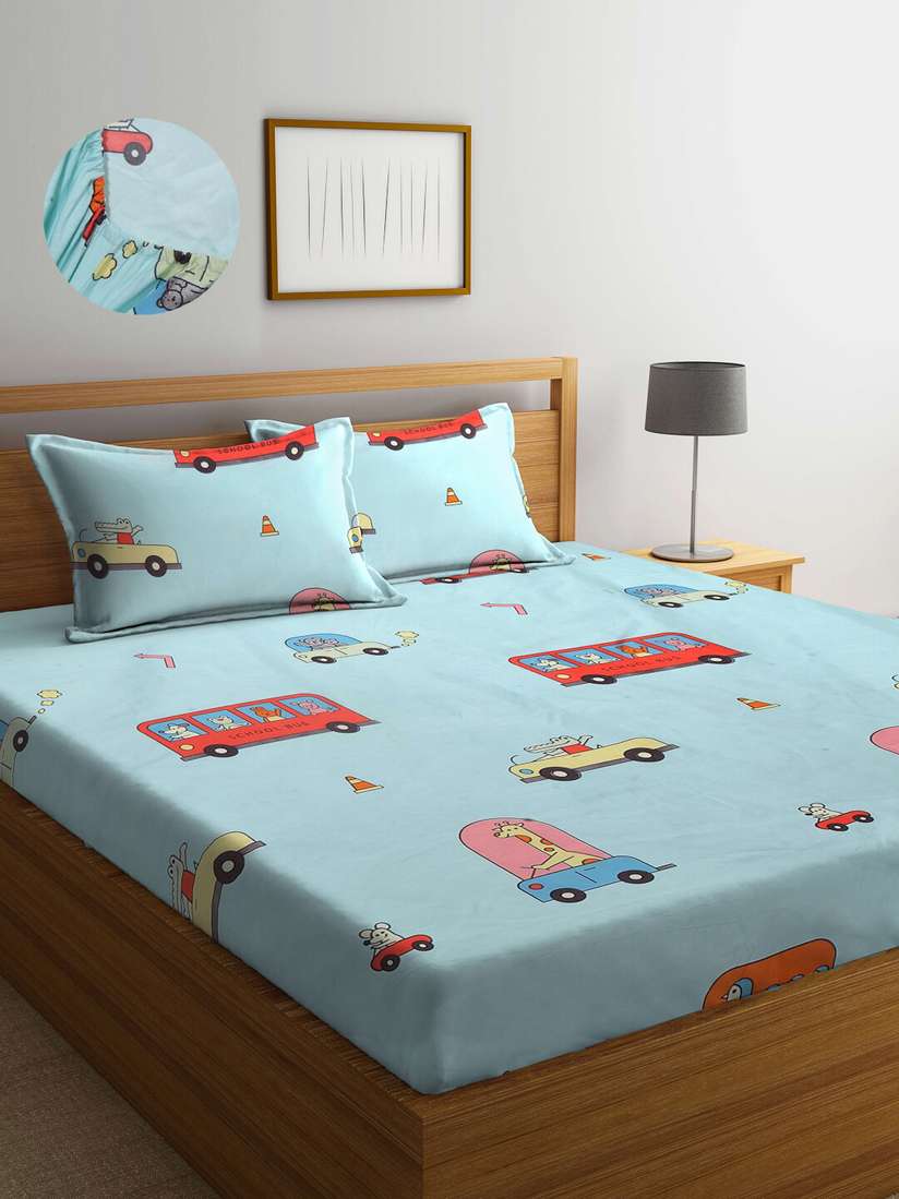 cartoon bedsheet double bed