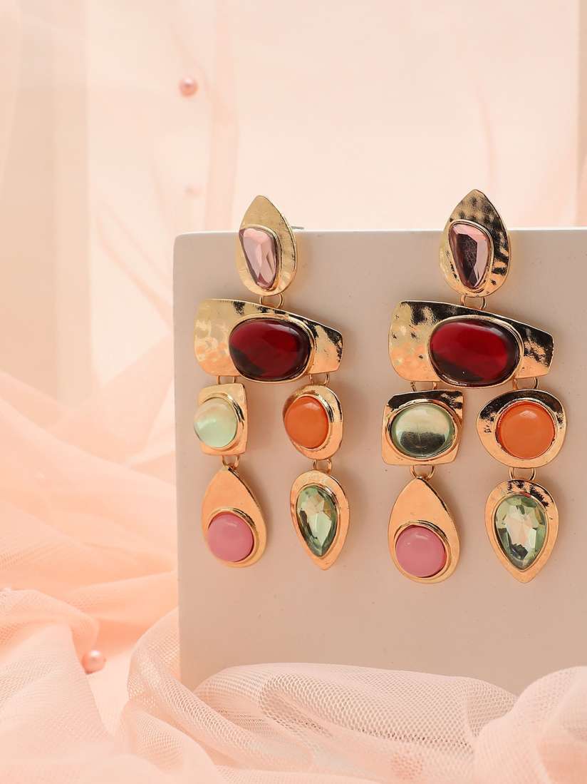 Buy SOHI Multicoloured Contemporary Drop Earrings Earrings for Women 19360834 Myntra