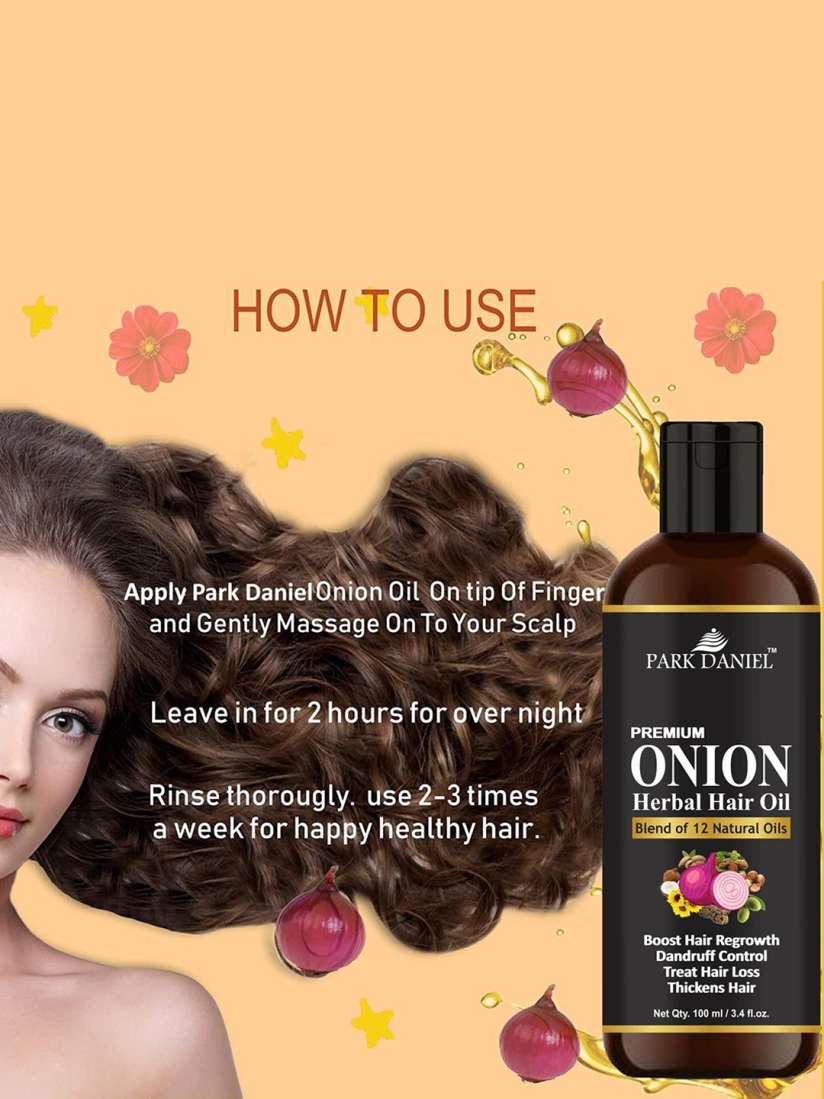 Buy Park Daniel Set Of 3 Onion Herbal Hair Oil 100 ml Each Hair Oil for Unisex 31337255 Myntra