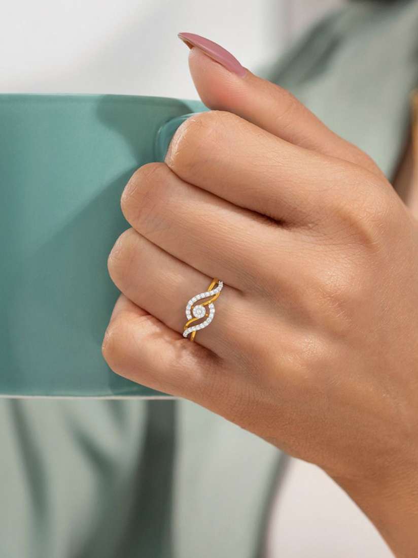 Buy KISNA DIAMOND AND GOLD JEWELLERY Women 18KT Diamond Finger Ring 0.19 CT Ring Diamond for Women 31448780 Myntra