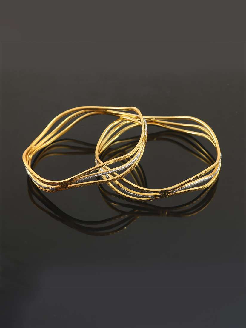 Gold coated silver bangles store