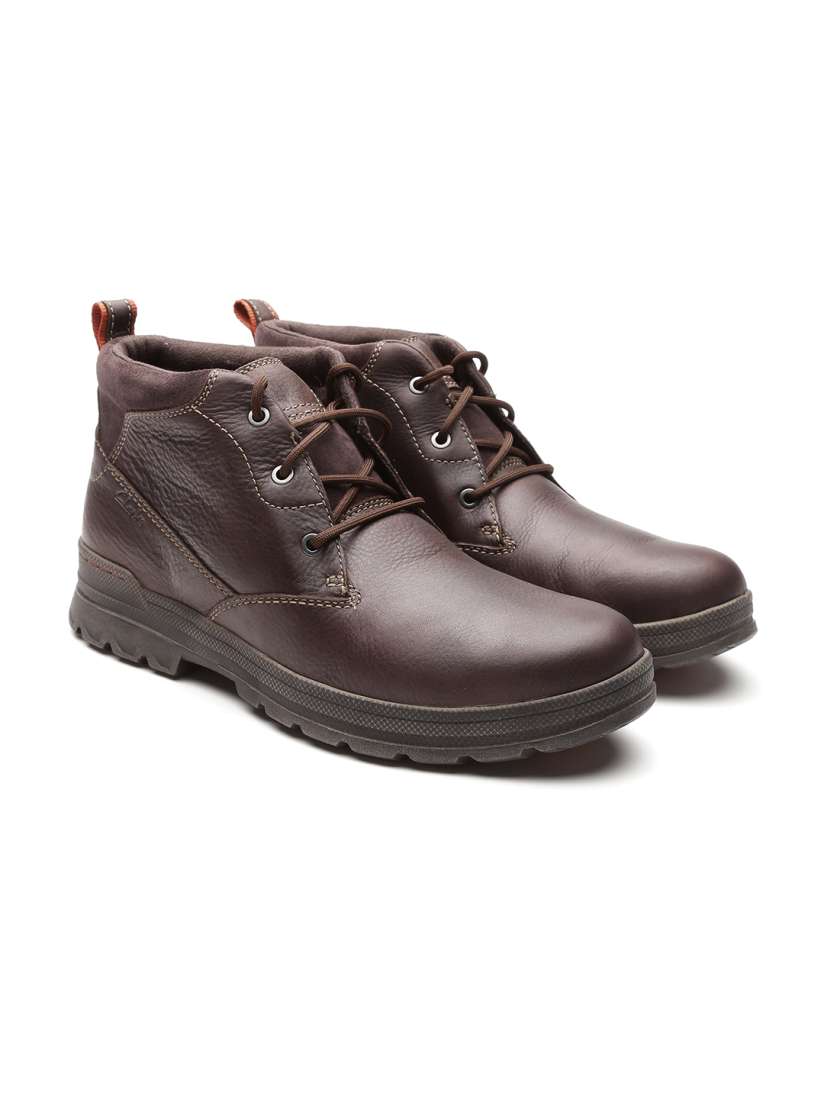 Buy Clarks Men Coffee Brown Flat Boots Boots for Men 2116239 Myntra