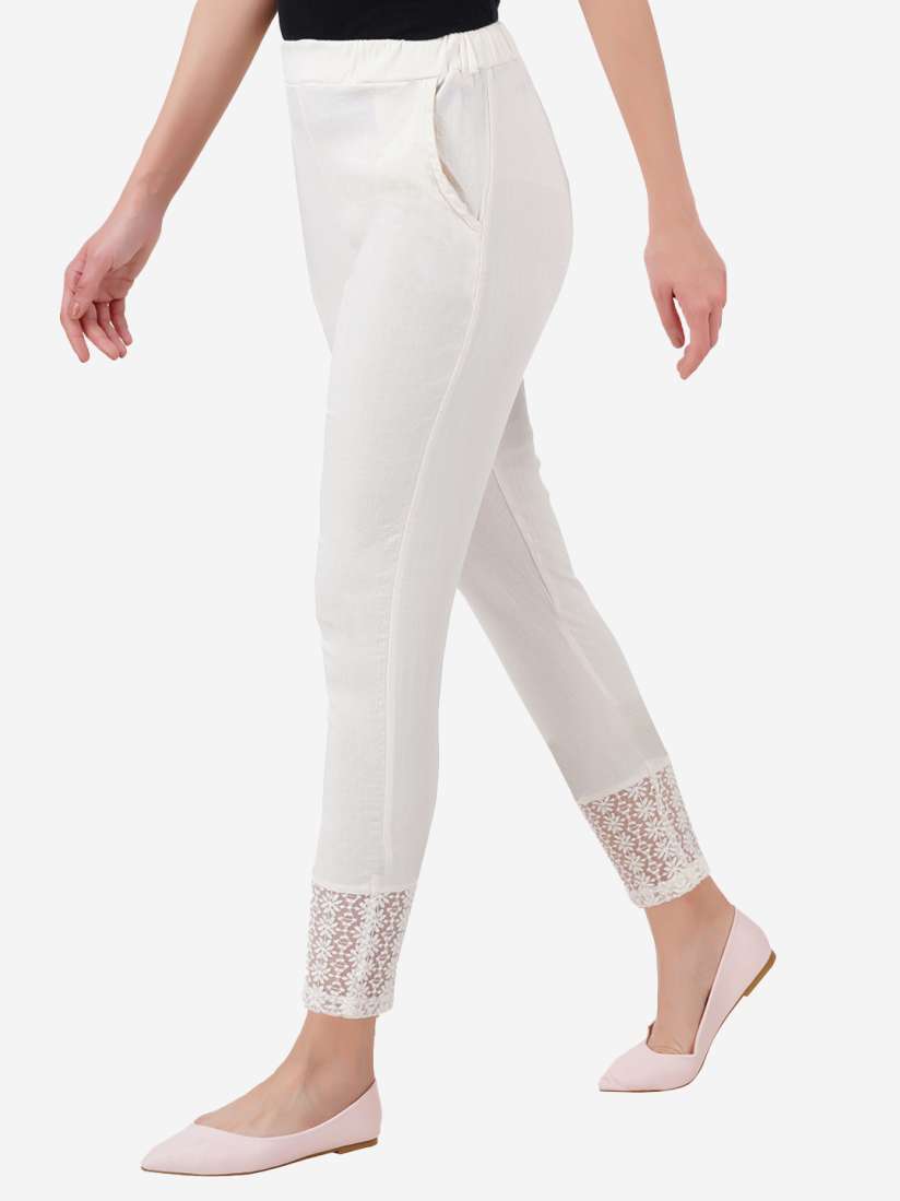 Lace cigarette trousers store